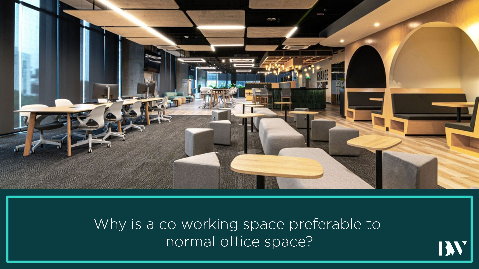 Why is a co working space preferable to normal office space?
